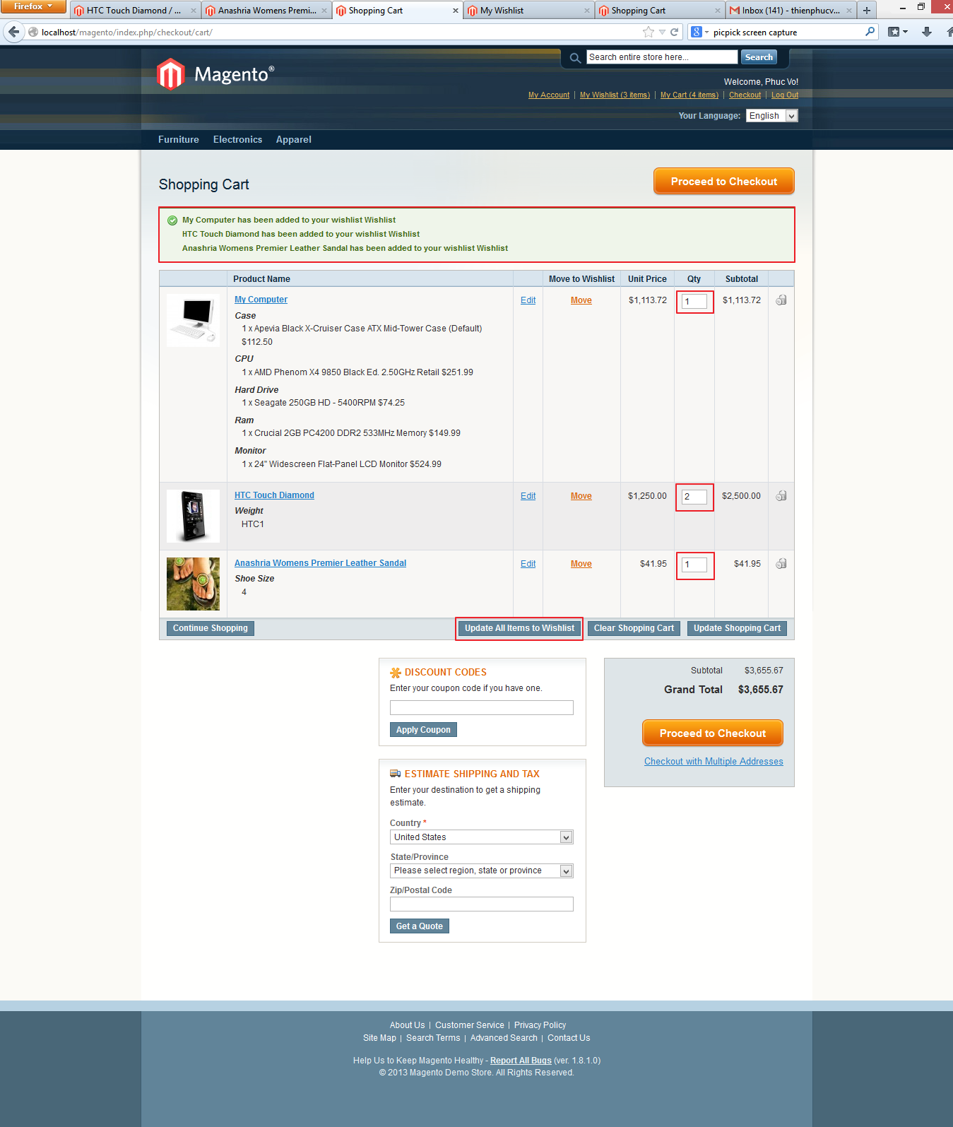 Save All Items From Cart To Wishlist In Magento